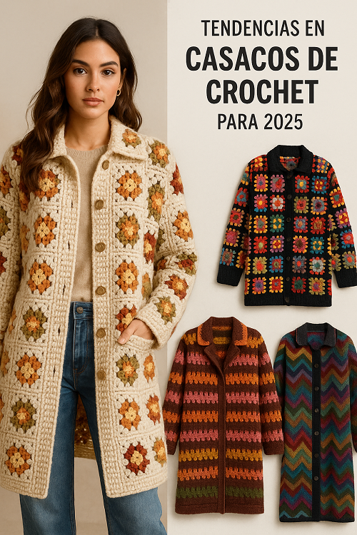 Tendencias en casacos de crochet - Manualidades y Reciclajes