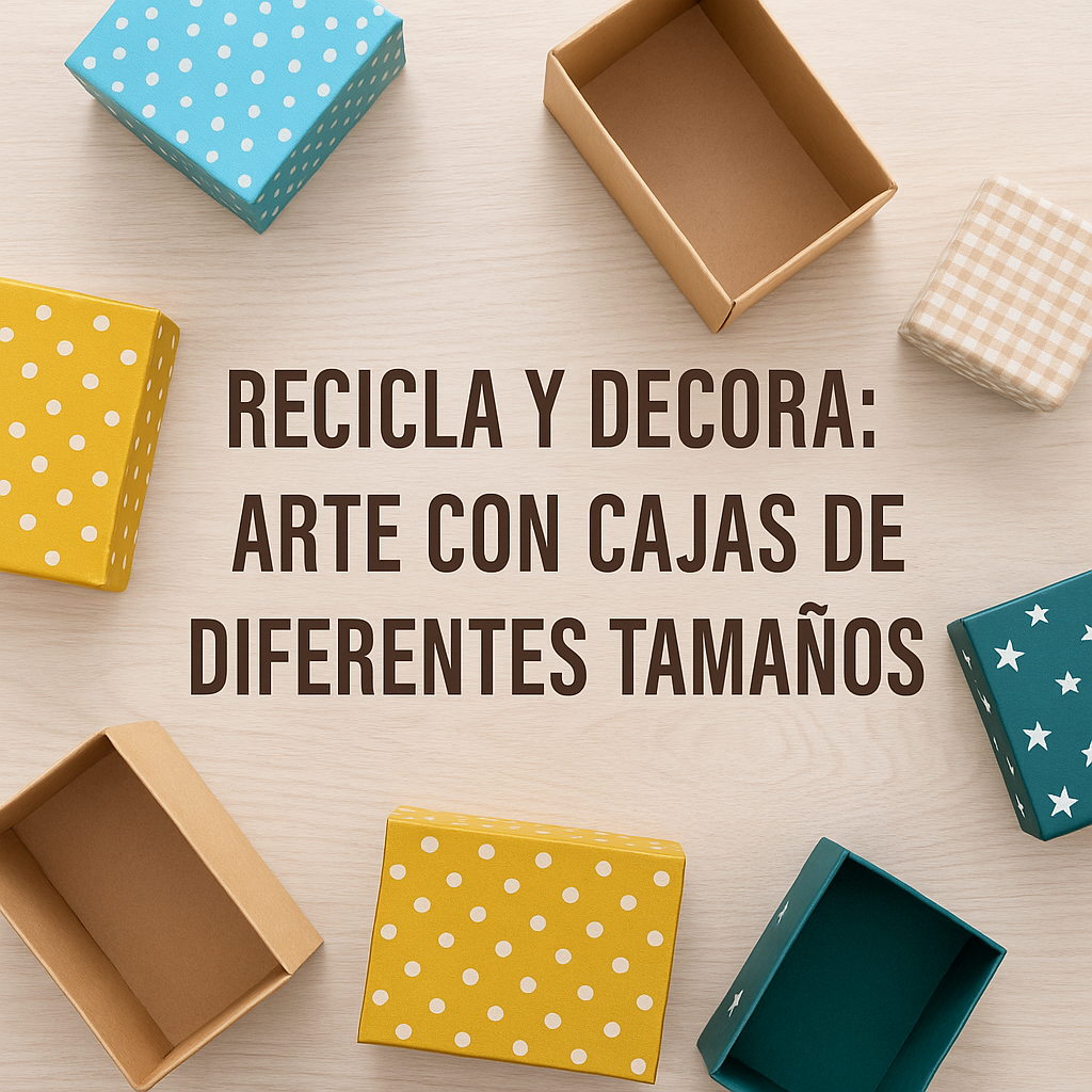Arte con cajas de diferentes tamaños - Manualidades y Reciclajes