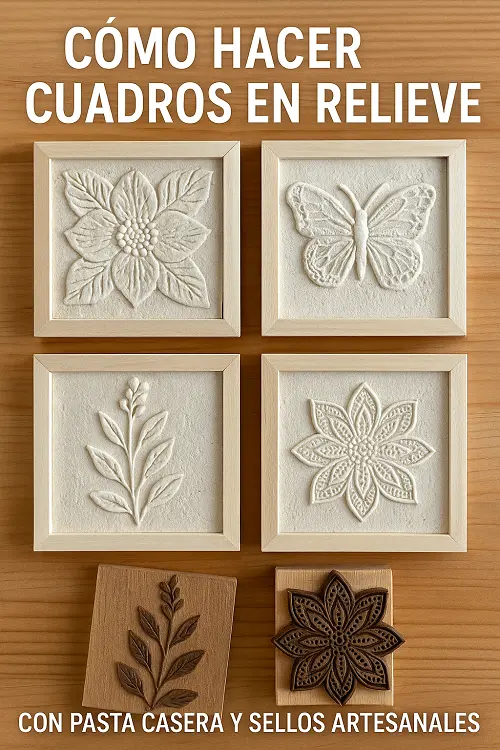 Cómo hacer cuadros en relieve con pasta casera y sellos artesanales ...